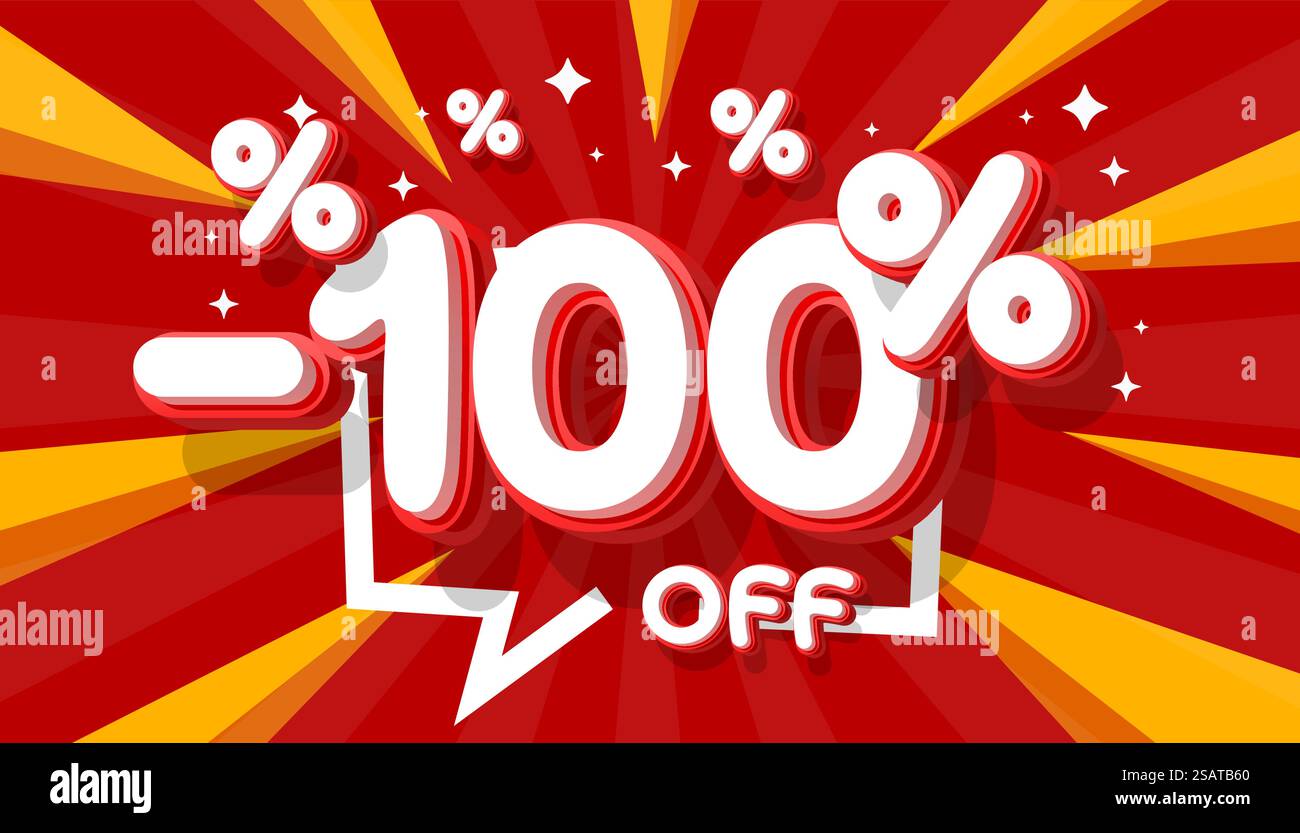 Sale off 100 Percentage, gift save offer, special banner discount ...