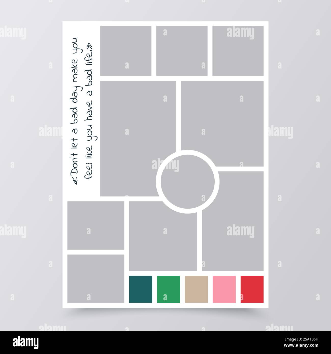 Moodboard template. Photo collage grid. Mood board banner. Photography ...