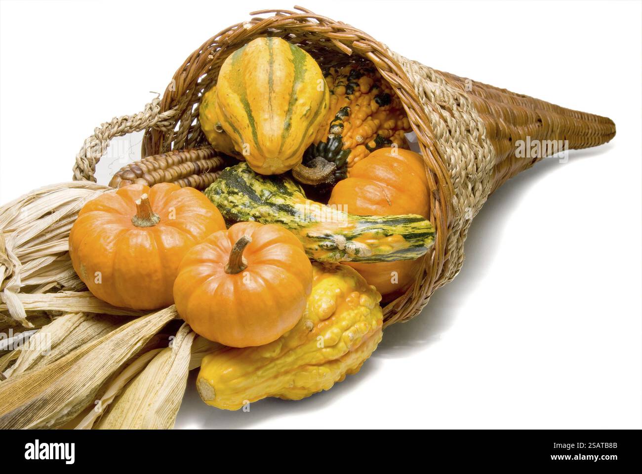 A Cornucopia celebrating the years bountiful harvest Stock Photo - Alamy