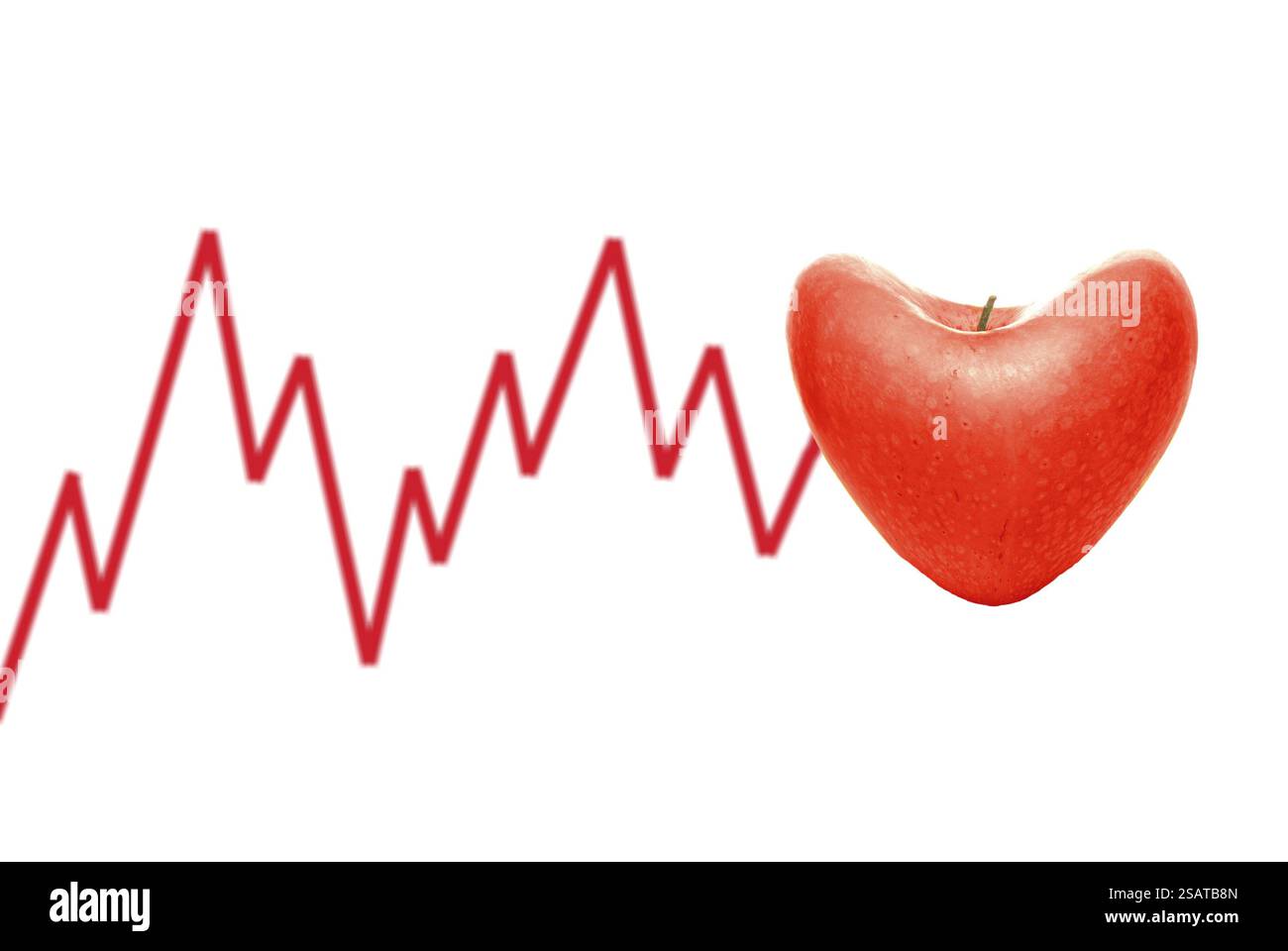 A ready to eat heart shaped apple Stock Photo - Alamy