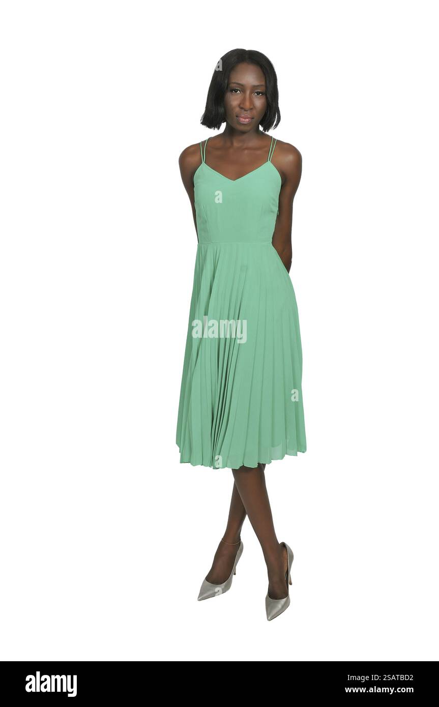 Beautiful young attractive African American woman modeling a pose Stock ...