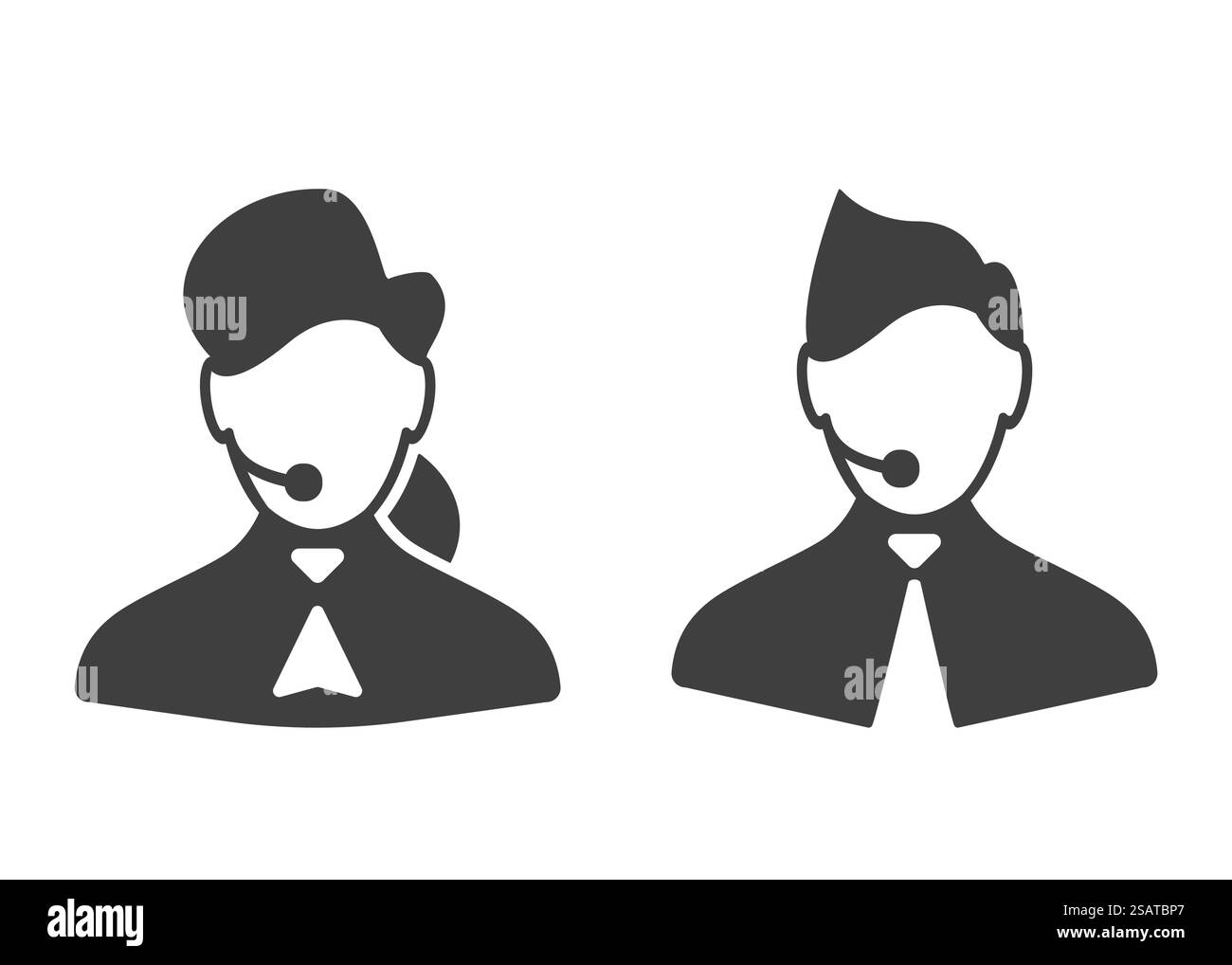 Call center icons man and woman vector illustration. Call center icons ...