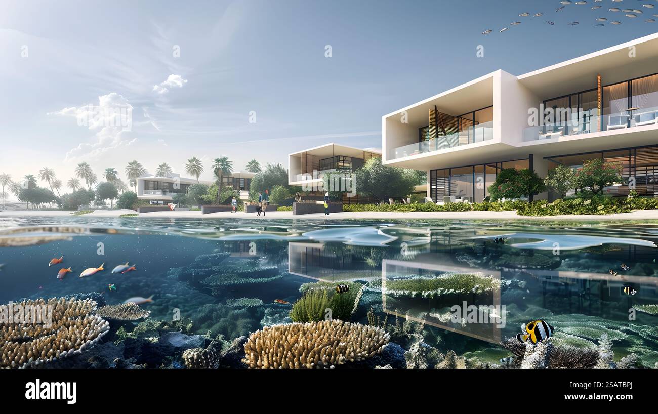 This stunning image showcases a grand architectural masterplan of a ...