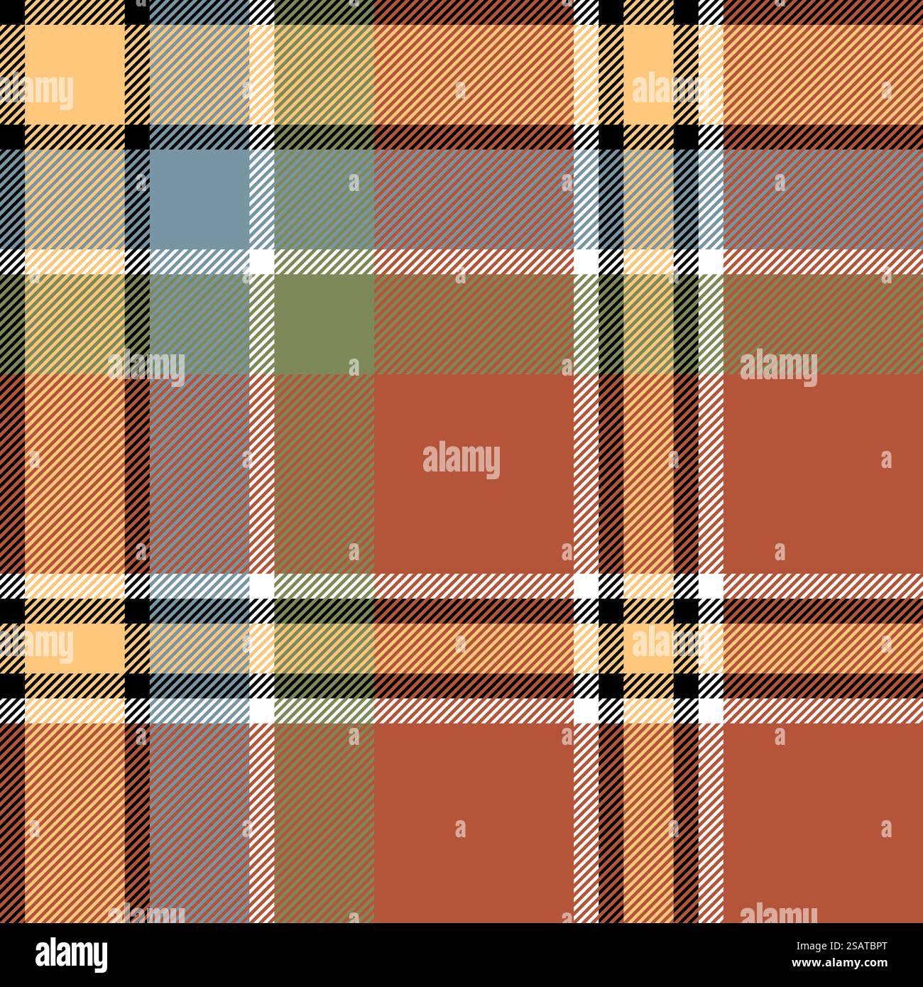 Brown beige check fabric texture seamless pattern. Vector illustration ...