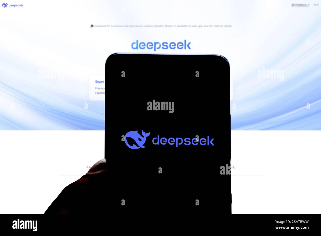 Deepseek Ai logo is displayed on smartphone Stock Photo - Alamy