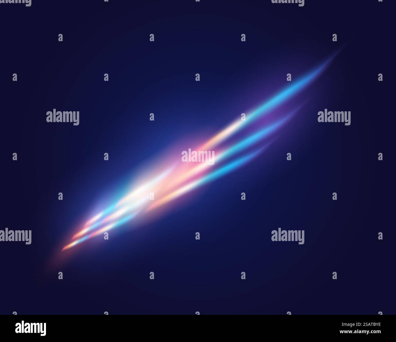 Multicolor light refraction flashes realistic vector illustration ...