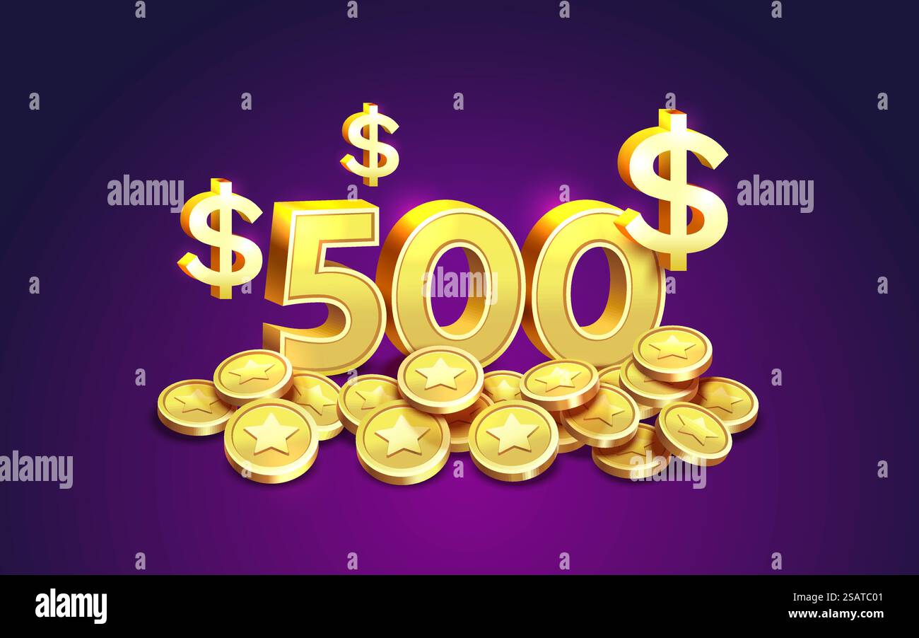 Cash back 500 dollar Percentage golden coins, financial save off ...