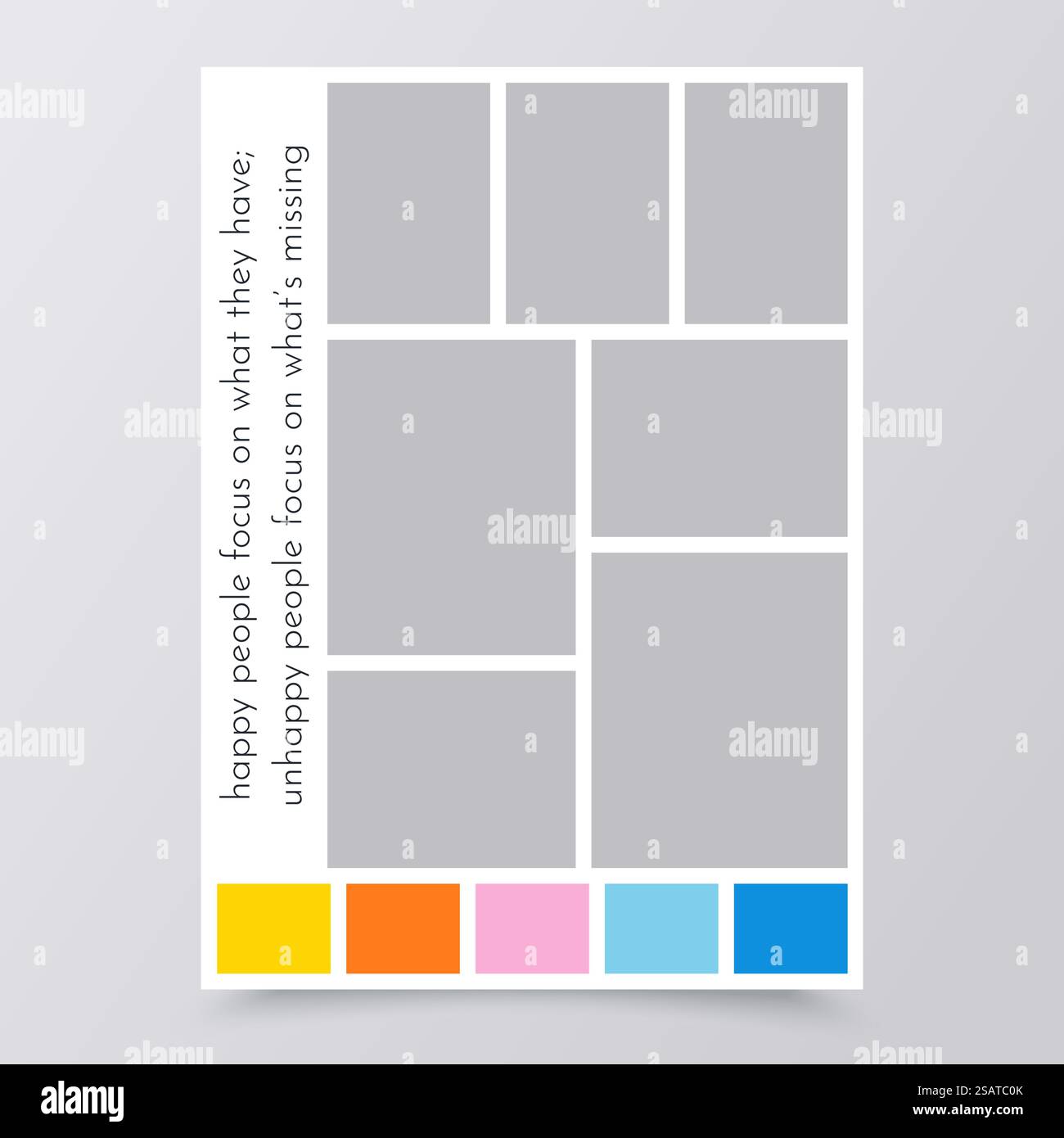 Photo collage template. Moodboard layout. Mood board background ...