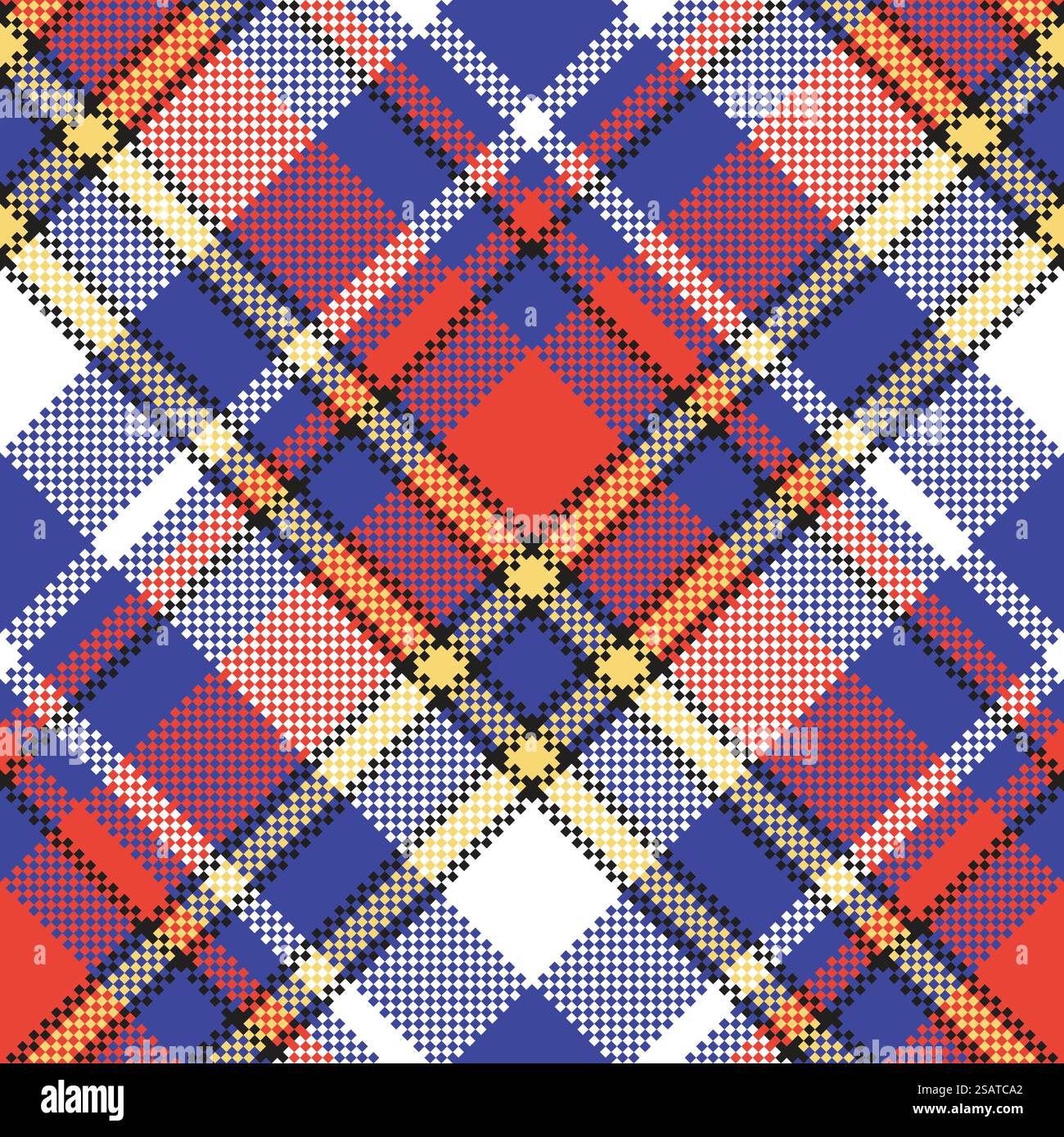 Modern check plaid seamless pattern. Vector illustration.. Modern check ...