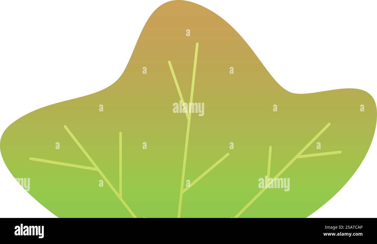 Green bush icon. Stylized outdoor plant symbol isolated on white ...