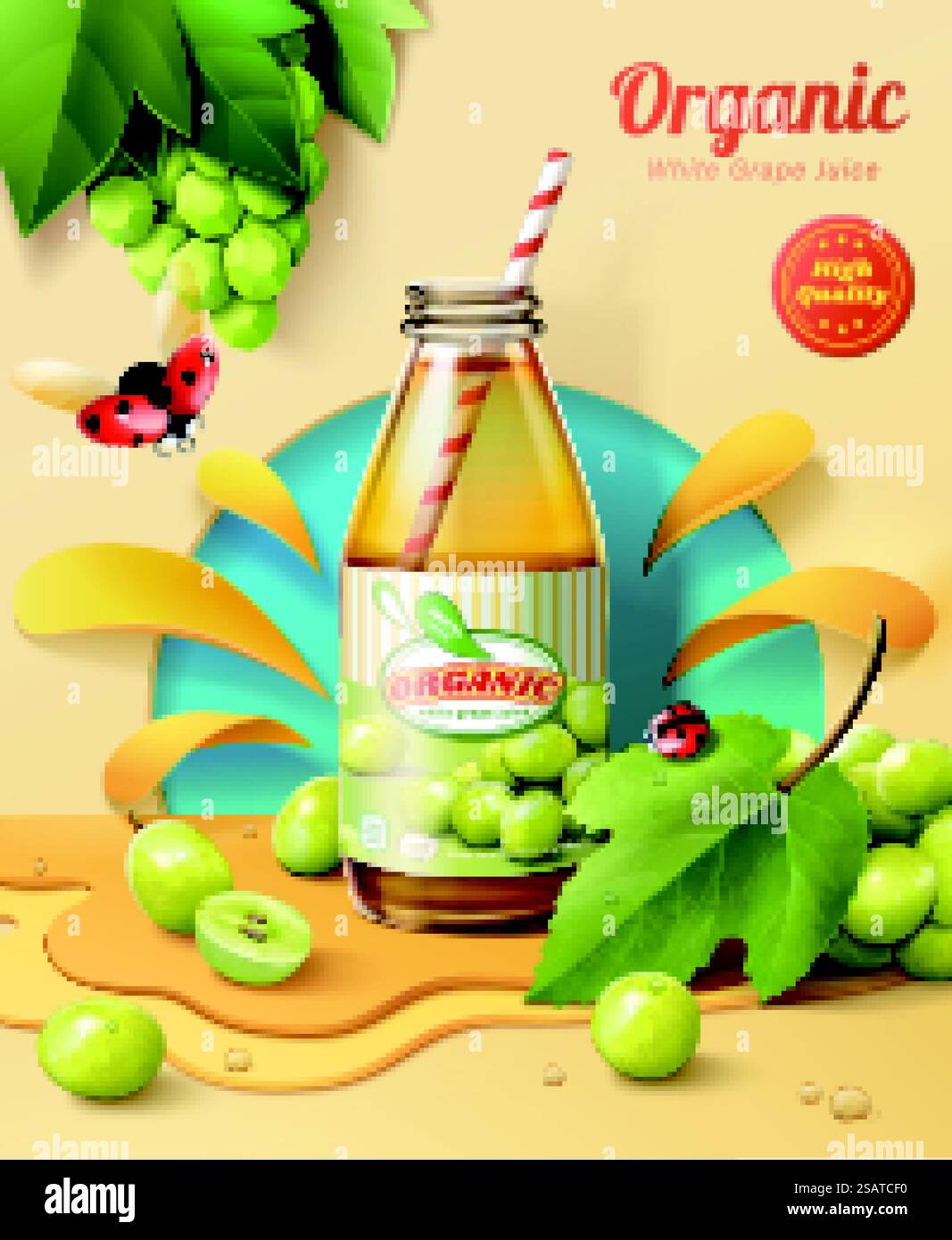 Fruit juice paper cut Stock Vector Images - Alamy