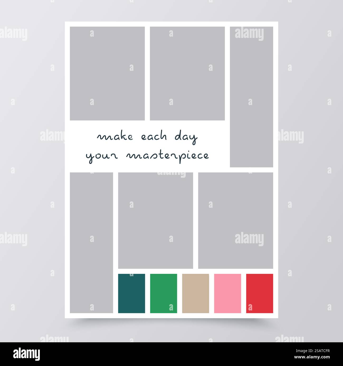 Photo collage grid. Moodboard template. Pictures grid. Photography ...