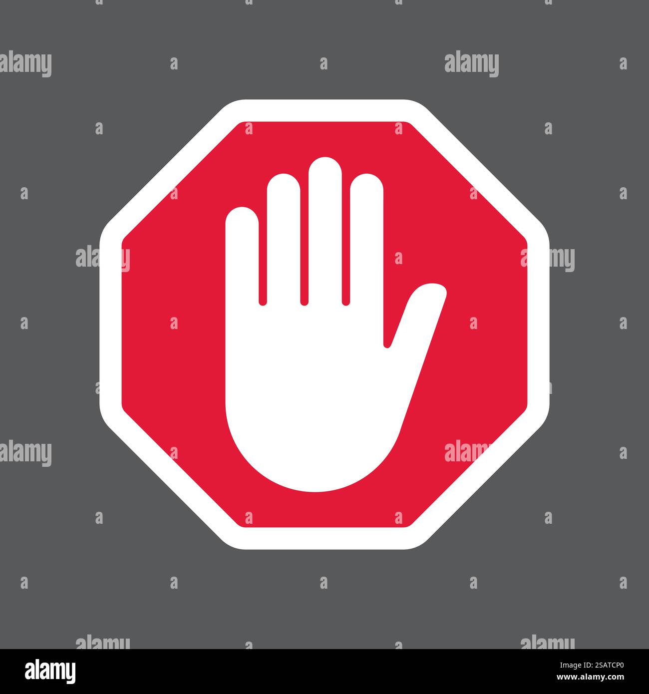 Hand blocking sign stop .Vector illustration. EPS 10.. Hand blocking ...