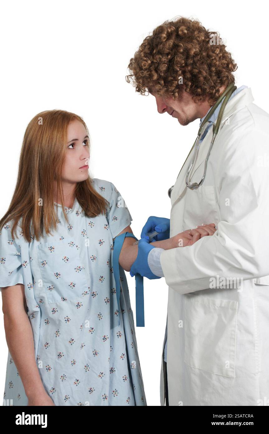 Medical doctor giving a patient a shot Stock Photo - Alamy