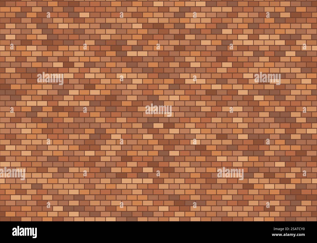 Old brick wall background. Red bricks texture seamless pattern vector ...