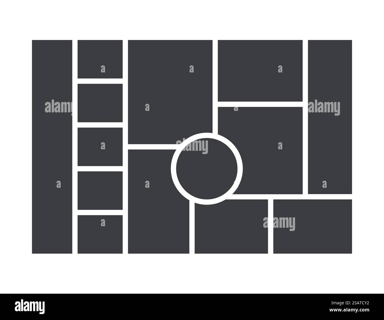 Collage template grid. Moodboard layout. Mood board background ...