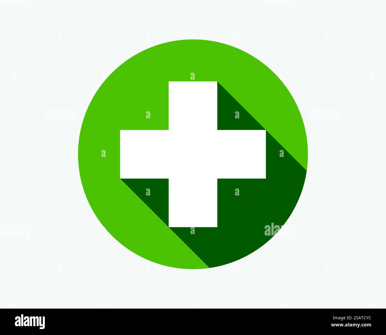 Green plus sign. Vector icon. Cross symbol of safety guidance Stock ...