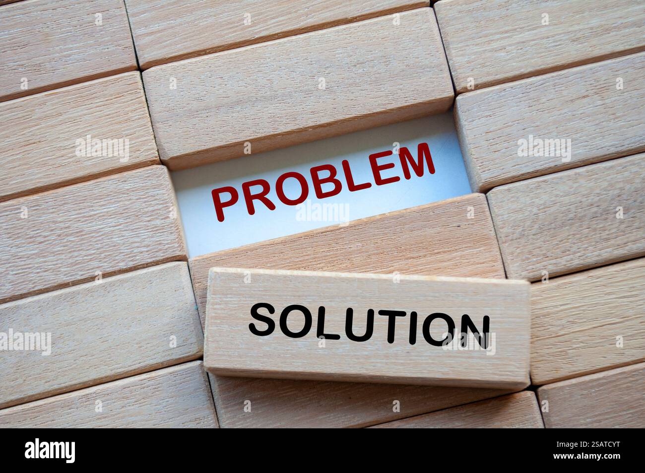Problem and Solution text on wooden blocks representing problem solving ... Problem and Solution text on wooden blocks representing problem solving ...