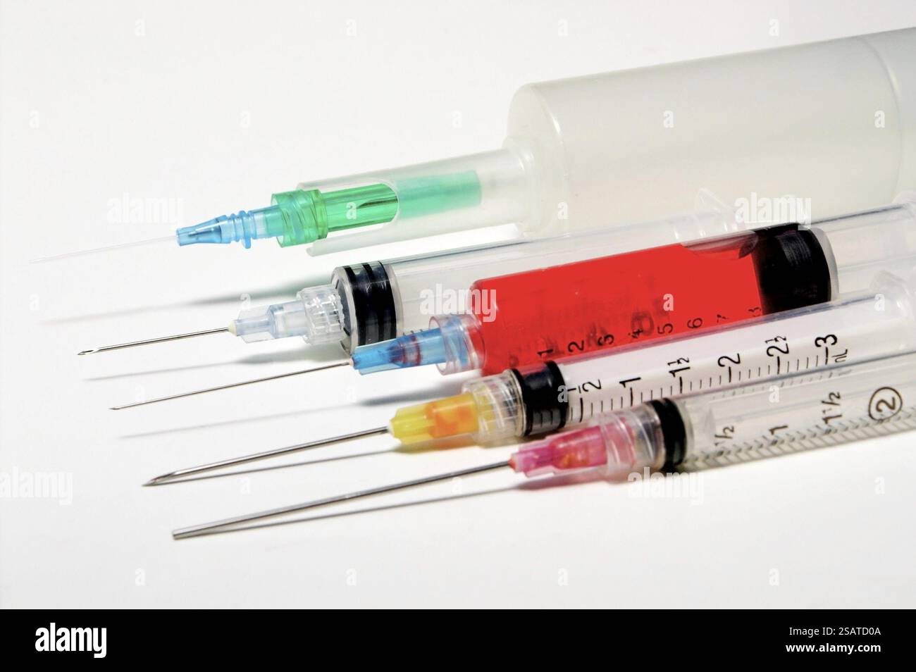 A set of colorful syringes with various medications Stock Photo - Alamy