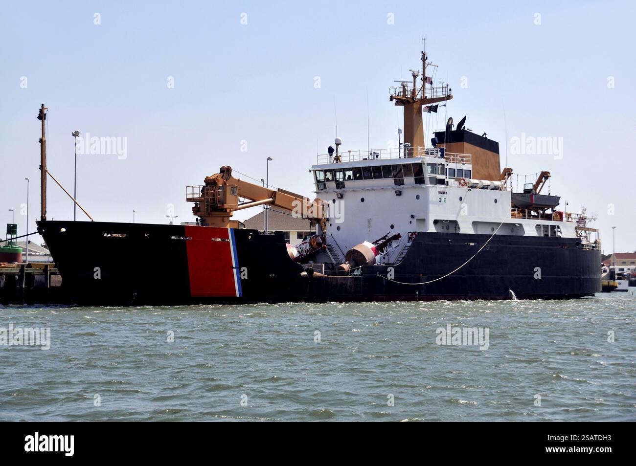 A US Coast Guard Buoy Tender in port Stock Photo - Alamy