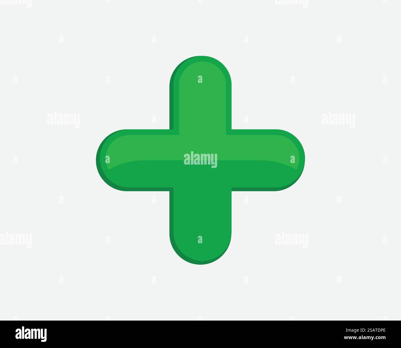 Green plus sign. Vector icon. Cross symbol of safety guidance Stock ...