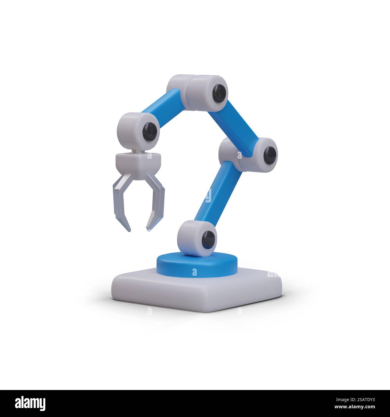 Realistic robotic arm in 3d style. Modern electronic helper. 3d hi-tech ...