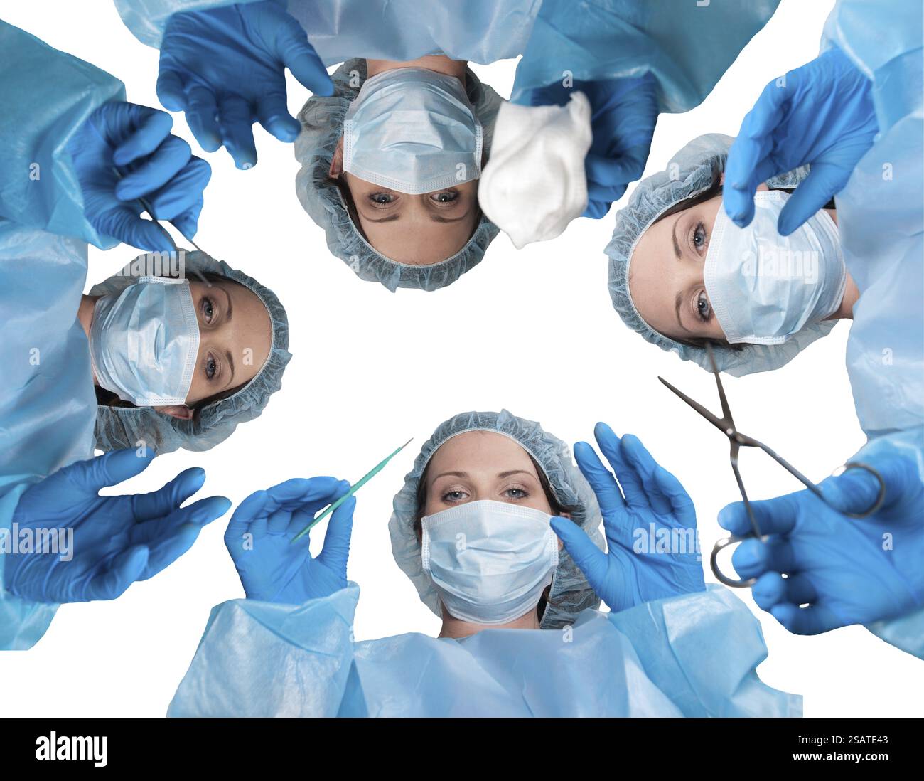 Beautiful young women surgeons performing a surgery Stock Photo - Alamy