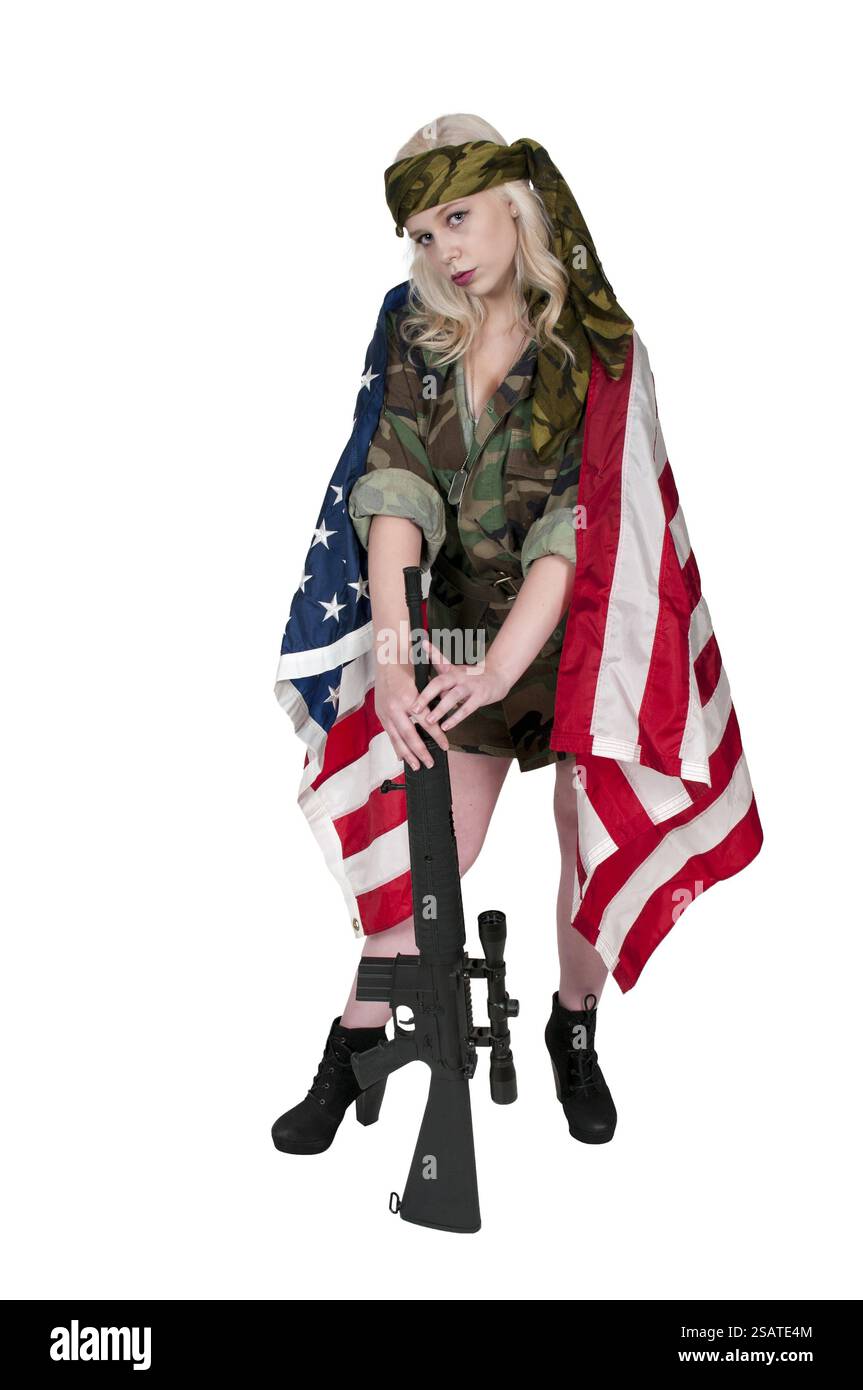 American military flags Cut Out Stock Images & Pictures - Alamy