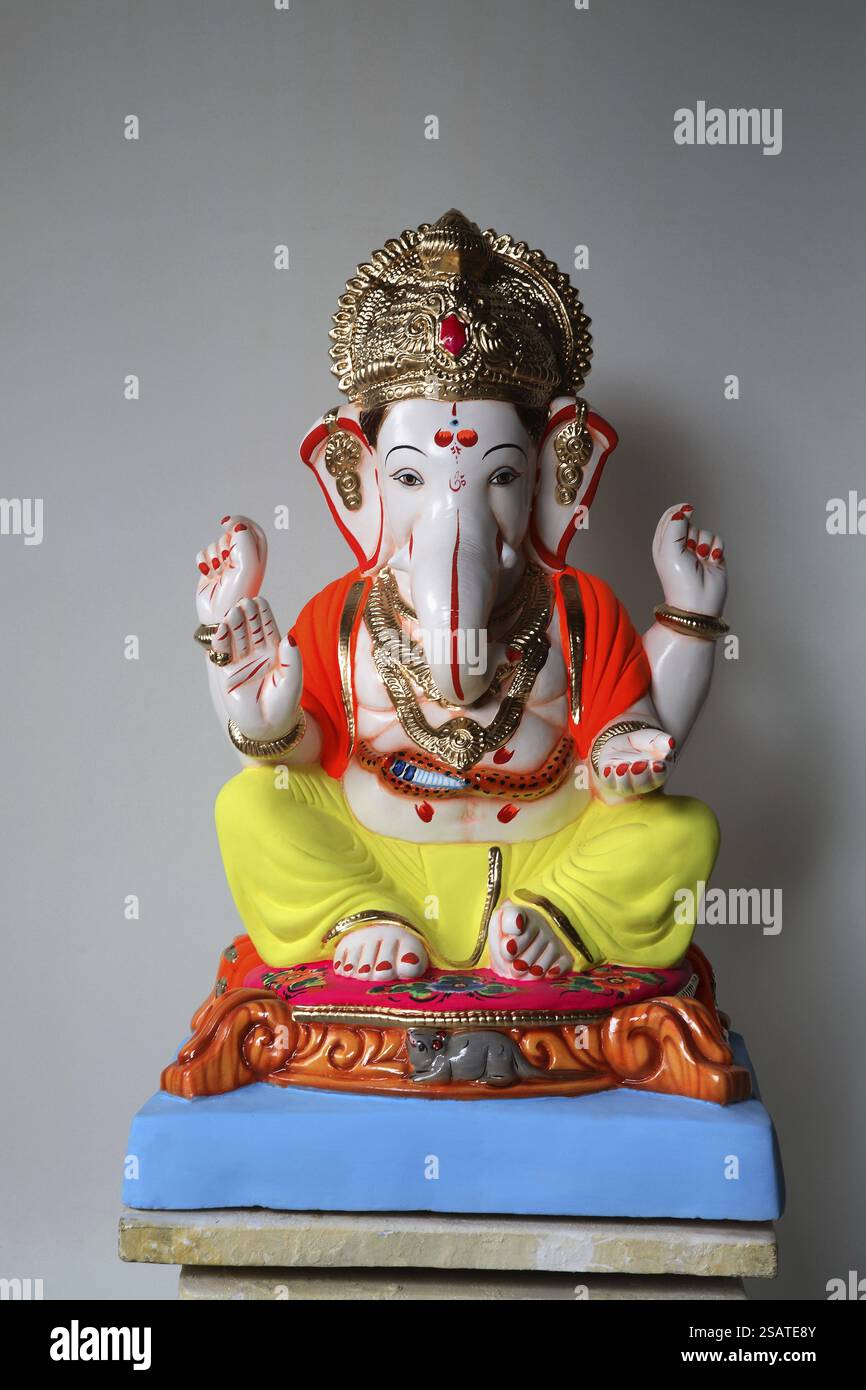 Lord model Mysore Ganpati elephant head god made from mud clay and jute ...