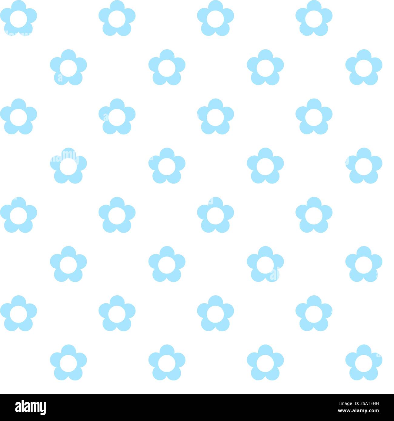 light blue flowers seamless pattern, fabric texture; vector ...