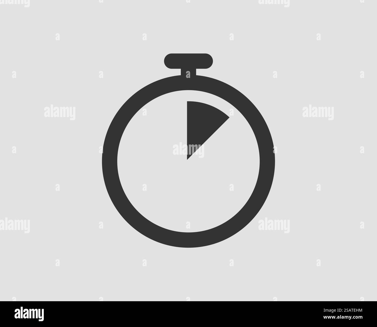 Timer Icon Stop Watch Vector Pictogram Stopwatch Isolated On White