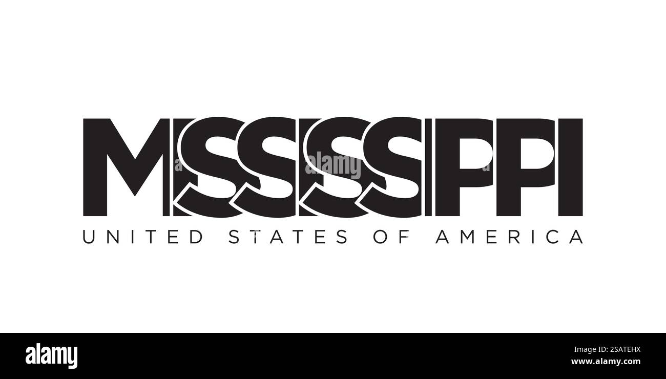 Mississippi, USA typography slogan design. America logo with graphic ...