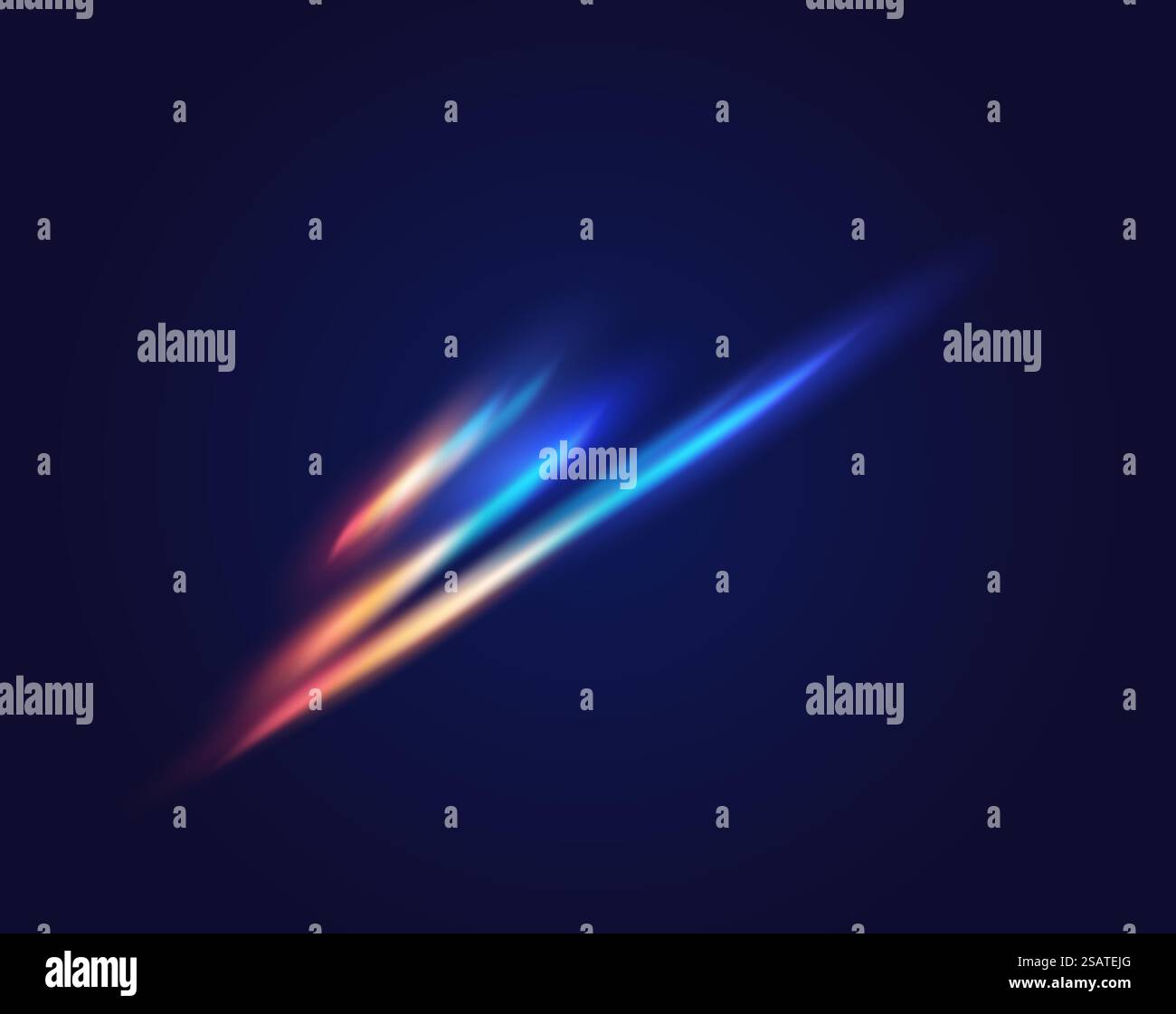 Multicolor light refraction flashes realistic vector illustration ...