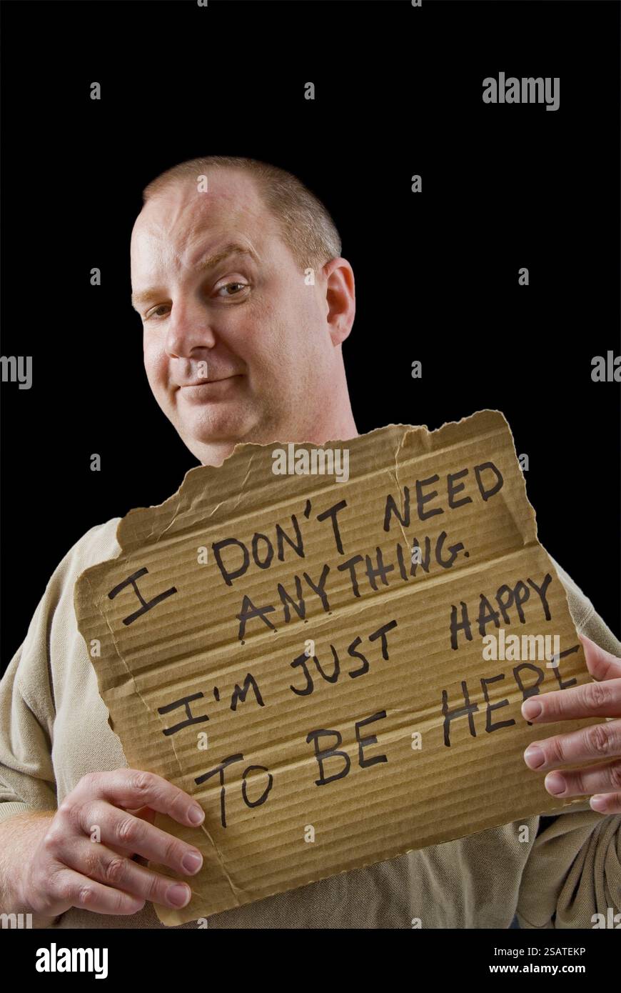 A beggar who is happy with life Stock Photo - Alamy