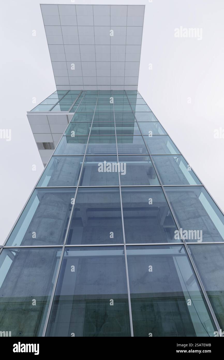 Architecture, new modern observation tower in the Old Port, Montreal ...