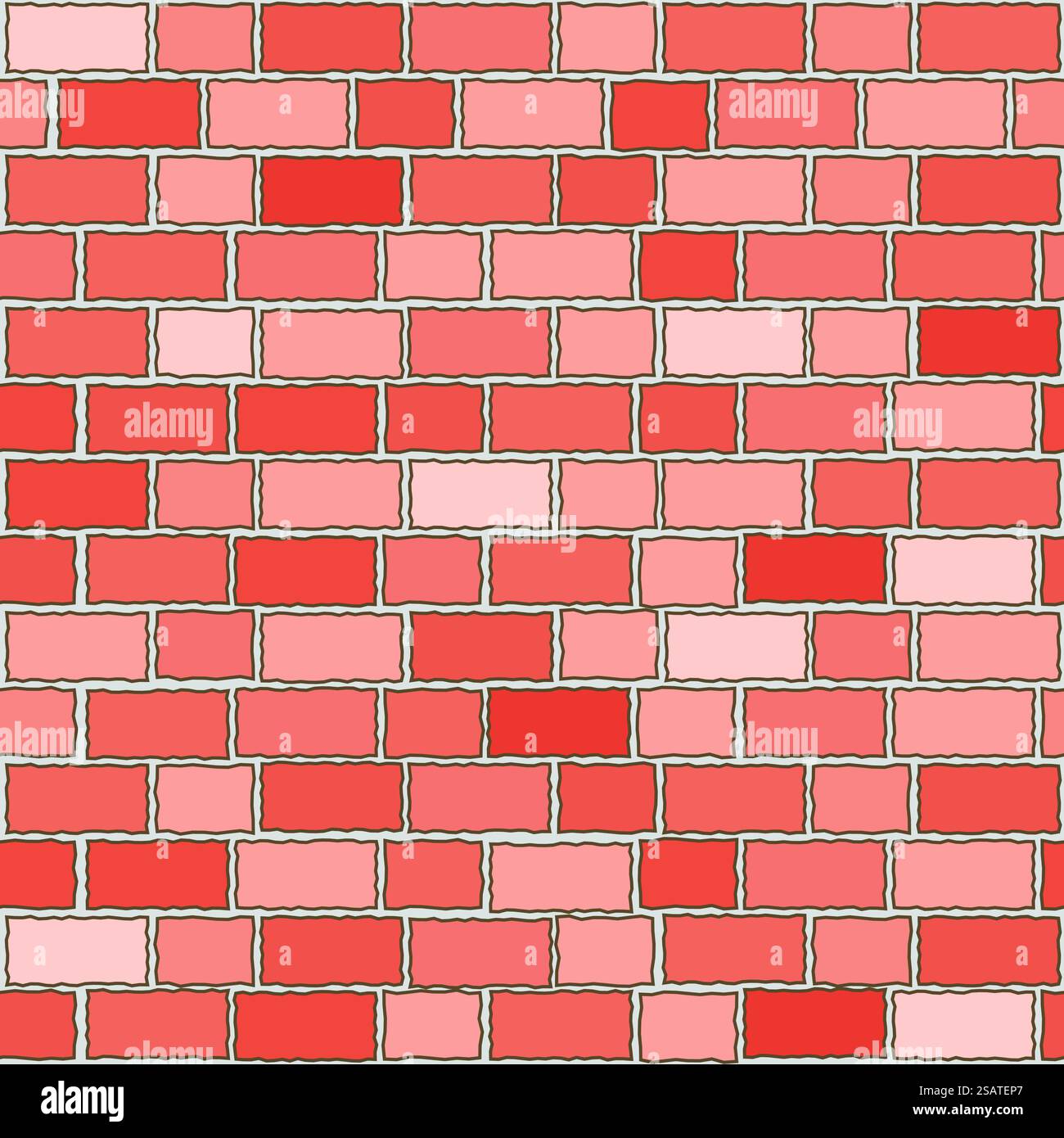 seamless red bricks wall Stock Vector Image & Art - Alamy