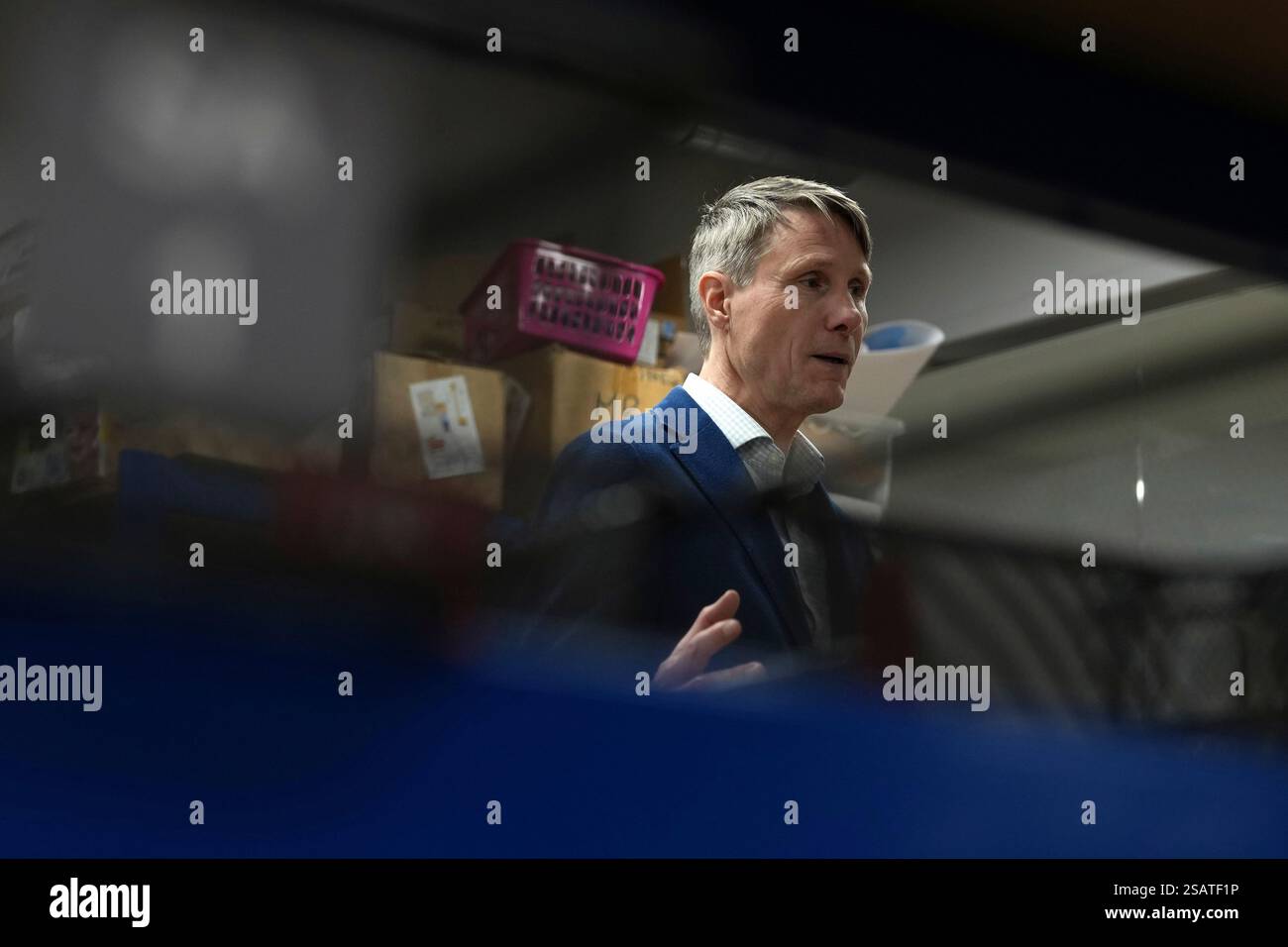Lars Andersen founder of 'My Nametags' speaks during an interview at ...