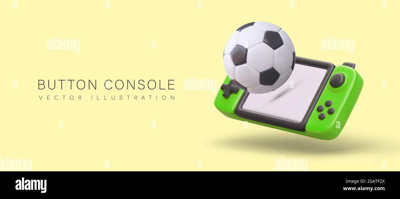 Button console. Electronic team game, strategy. Online soccer ...