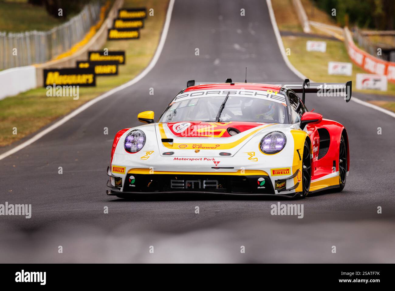 The #91 The Bend Porsche 911GT3R (992) driven by Y. Shahin / S. Shahin / L. Heinrich / M ...