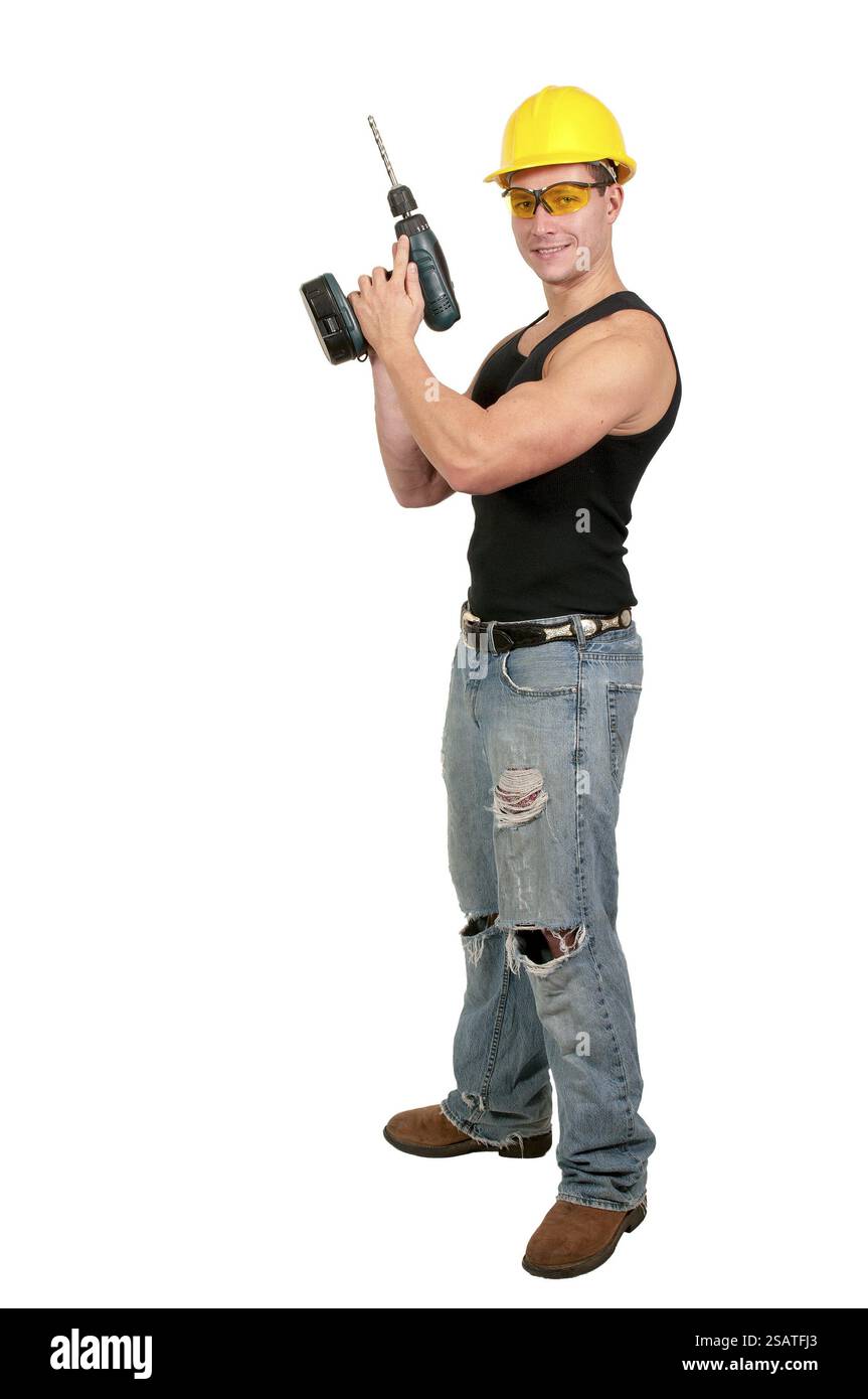 Men work on construction job Cut Out Stock Images & Pictures - Alamy