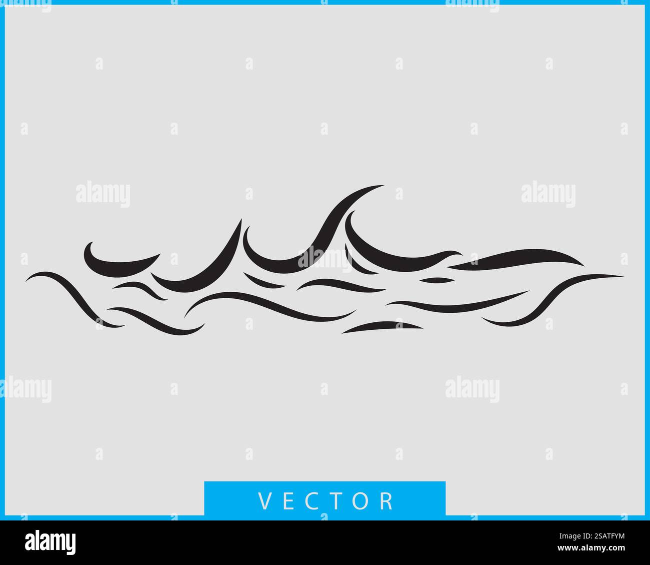 Waves vector design. Water wave icon. Wavy lines isolated Stock Vector ...