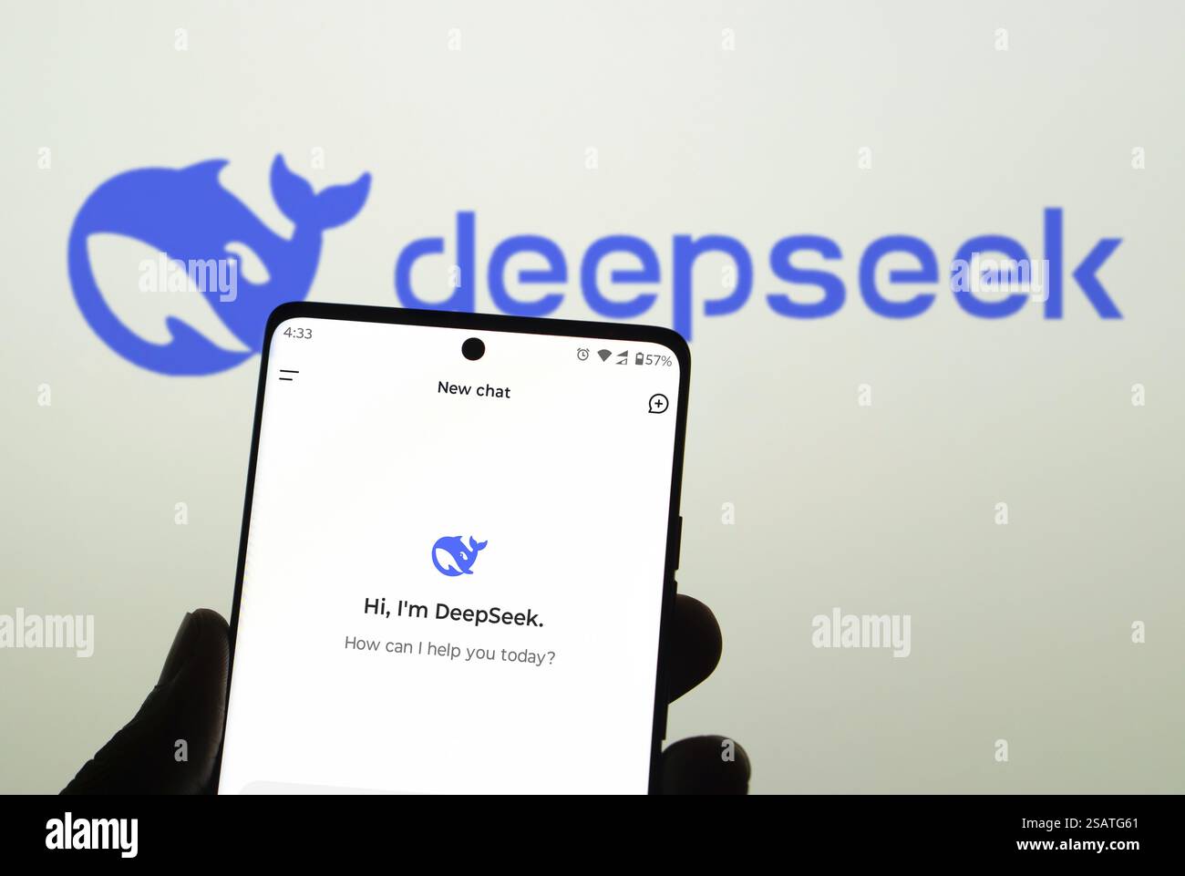 Deepseek Ai logo is displayed on smartphone Stock Photo - Alamy
