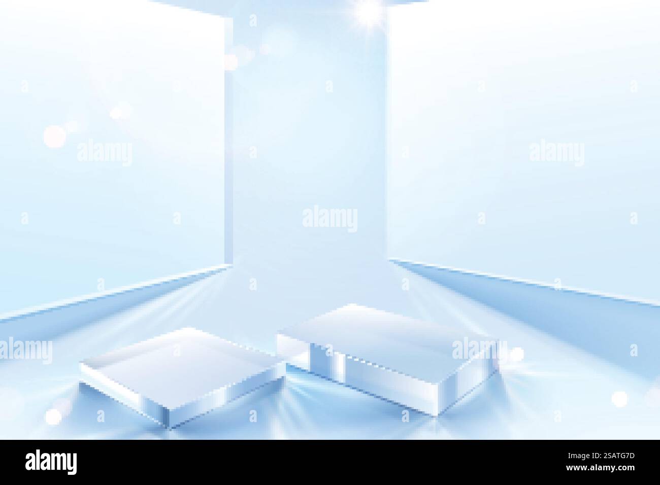 3d glass stage background design Stock Vector Image & Art - Alamy
