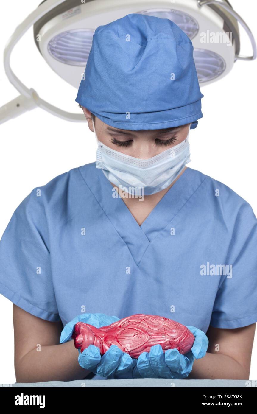A beautiful young woman cardiology surgeon performing surgery Stock ...
