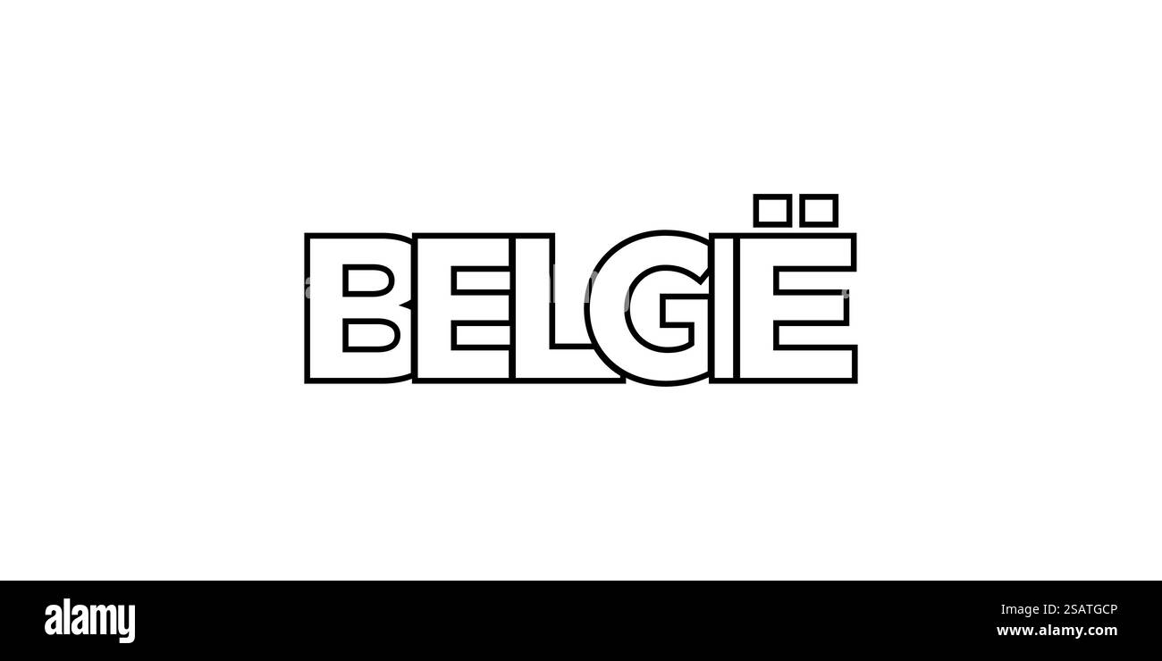 Belgium emblem for print and web. Design features geometric style, vector illustration with bold ...