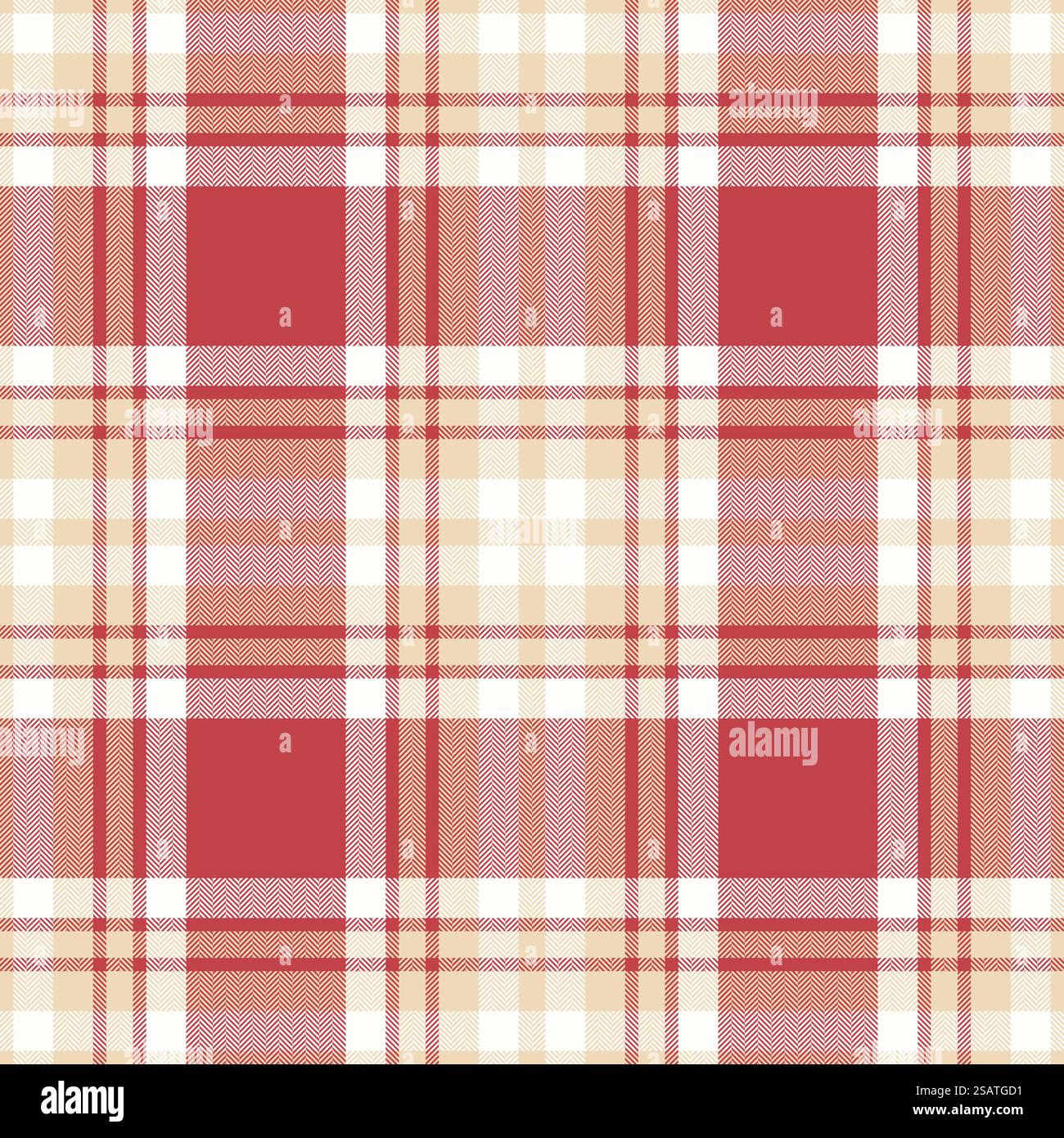 Plaid seamless pattern in red. Check fabric texture. Vector textile ...