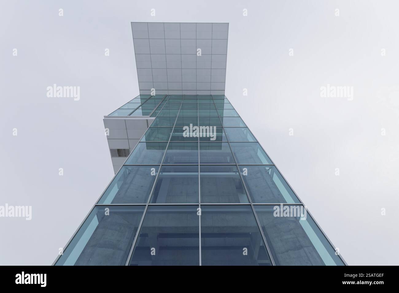 Architecture, new modern observation tower in the Old Port, Montreal ...
