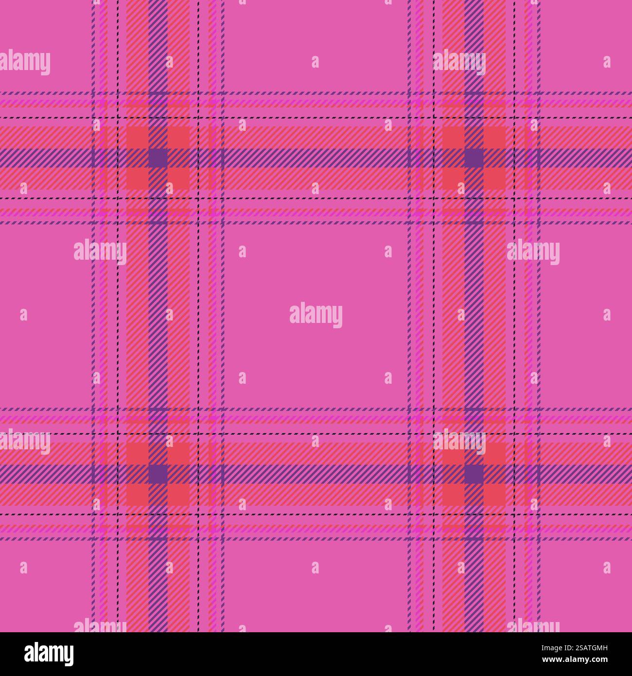 Plaid seamless pattern in pink. Check fabric texture. Vector textile ...