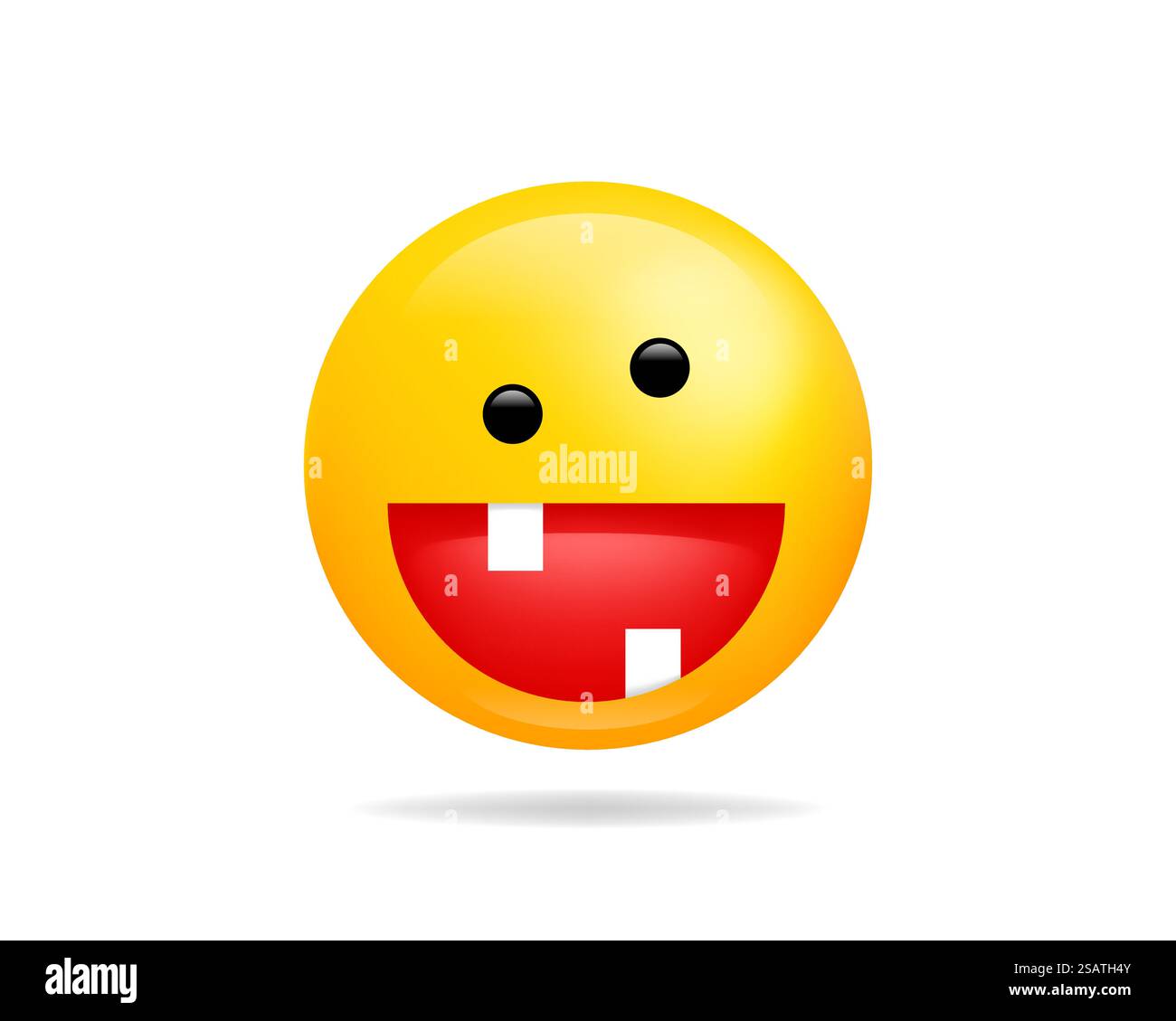 Emoji smile icon vector symbol. Crazy Smiley face yellow cartoon character Stock Vector Image ...
