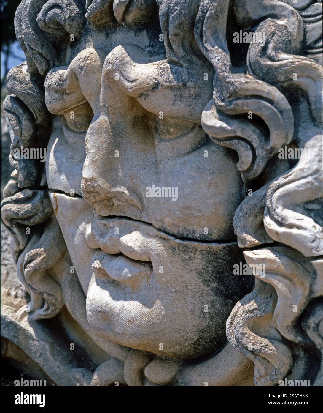 Female head structure (Medusa) in the Temple of Apollo at Didyma ...